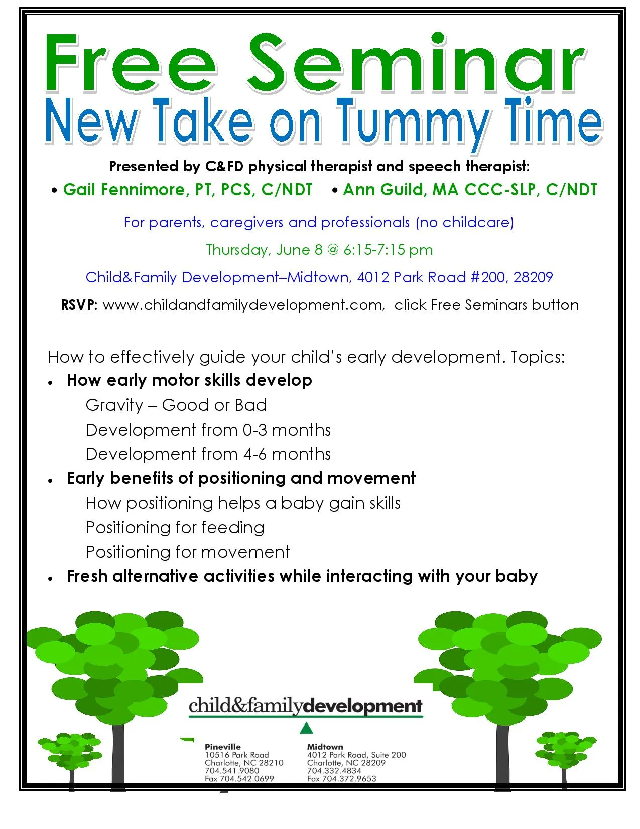 Free Tummy Time class for expectant and new parents